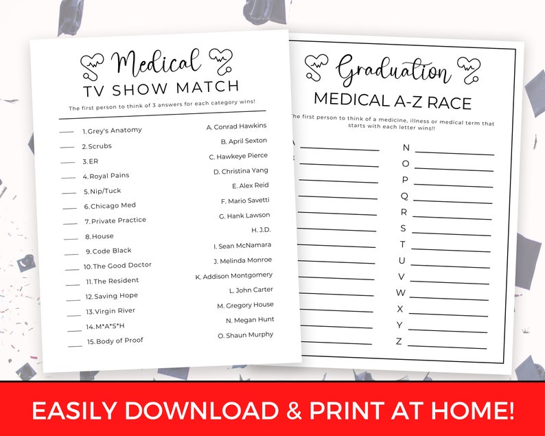 Nurse Graduation Games, Nursing School Graduation Games, Nurse ...