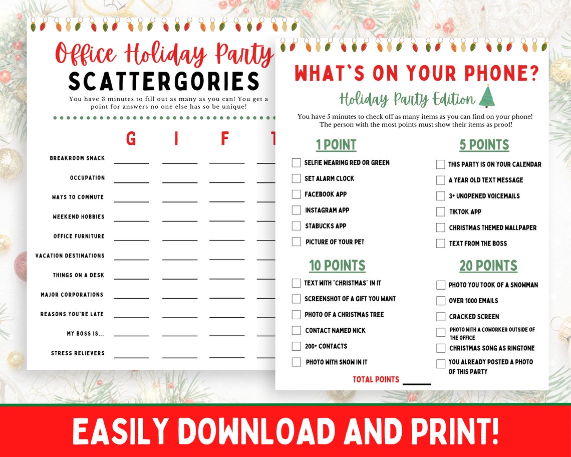 Office Holiday Party Games, Office Christmas Party Games, Office ...