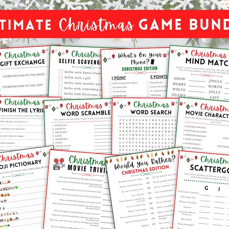 Christmas Games - Etsy