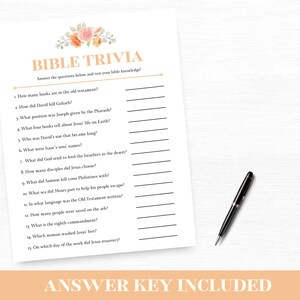 Bible Trivia, Church Party Game, Bible Game, Fun Church Game, Bible ...