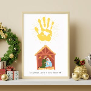 Christmas Nativity Handprint Art, Christian Handprint Art, Sunday ...