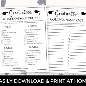Graduation Party Games, Graduation Games Printable, Fun Graduation ...
