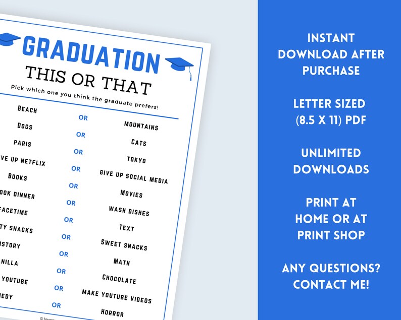 Graduation Party Games Bundle Printable Graduation Game Fun | Etsy