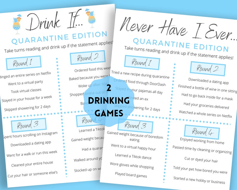 Quarantine Adult Birthday Games Quarantine Games Bundle Etsy