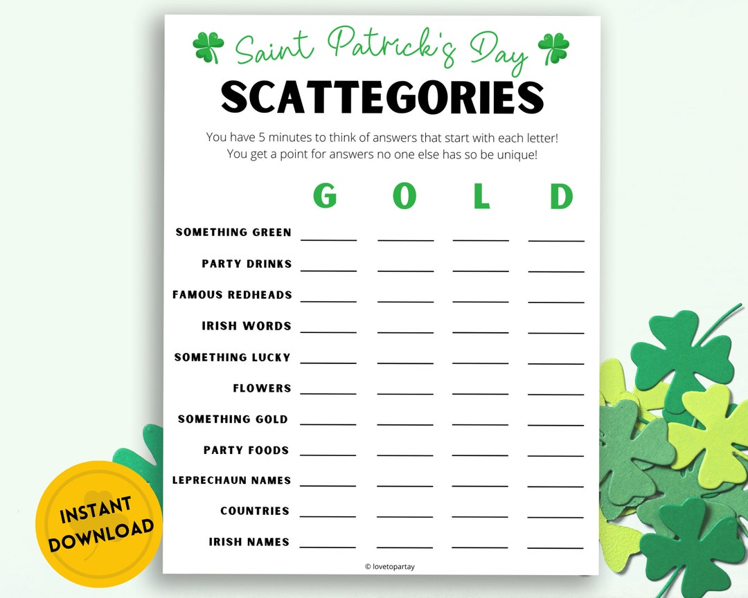 Saint Patrick's Day Game, St. Patrick's Day Games, St Patty's Day Game ...