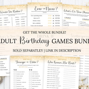 Adult Birthday Party Games Gold | Birthday What's on Your Phone ...