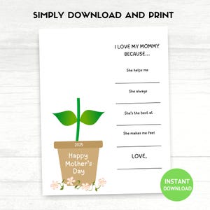 Mother's Day Flower Handprint Craft Printable, Kids Mothers Day ...