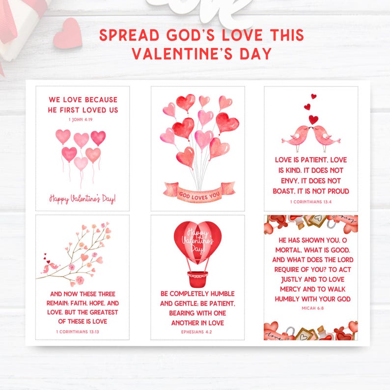 Christian Scripture Valentine Cards, Valentine's Day Scripture Greeting ...