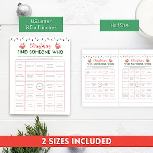 Christmas Find Someone Who, Christmas Icebreaker Game, Christmas Office ...