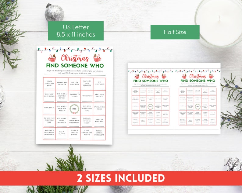 Christmas Find Someone Who, Christmas Icebreaker Game, Christmas Office ...