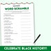 Black History Word Scramble, Black History Game, Black History Month ...