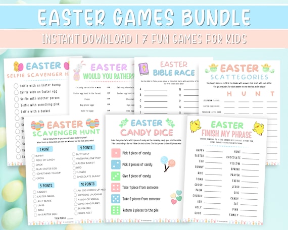 Easter Games Bundle Easter Games Kids Easter Activities - Etsy