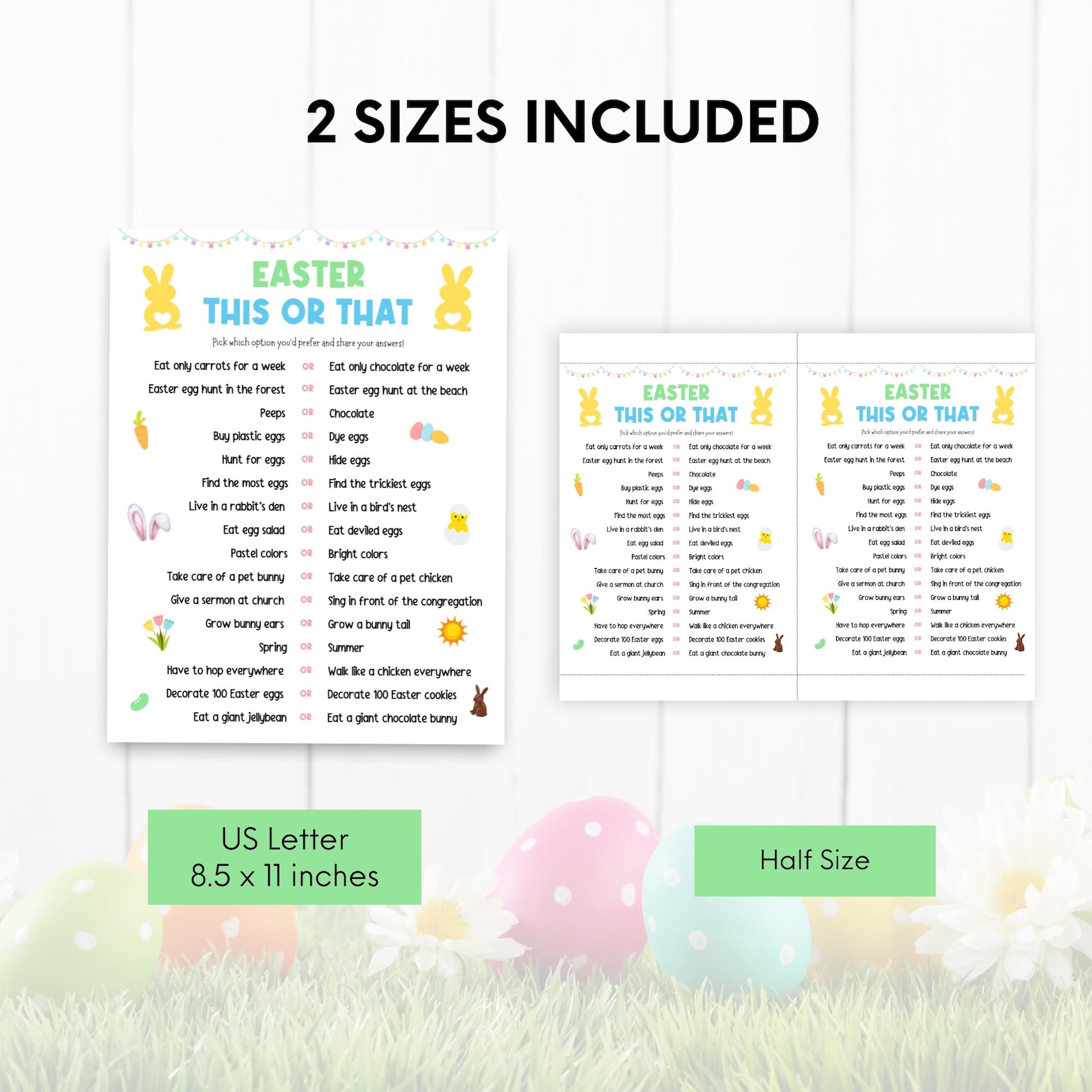 Easter This or That, Easter Game Printable, Fun Easter Game Kids Adults ...