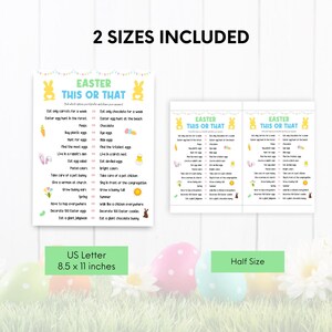 Easter This or That, Easter Game Printable, Fun Easter Game Kids Adults ...