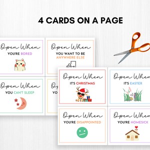 College Open When Cards: 66 Printable Labels (digital Download) - Etsy