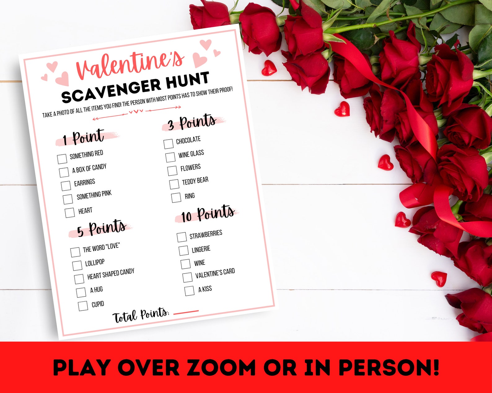 Valentine's Day Scavenger Hunt Valentine's Scavenger - Etsy