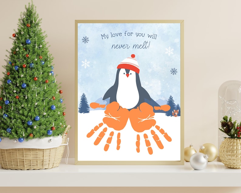 Christmas Handprint Art Bundle, 2024 Christmas Keepsake Crafts, Holiday ...