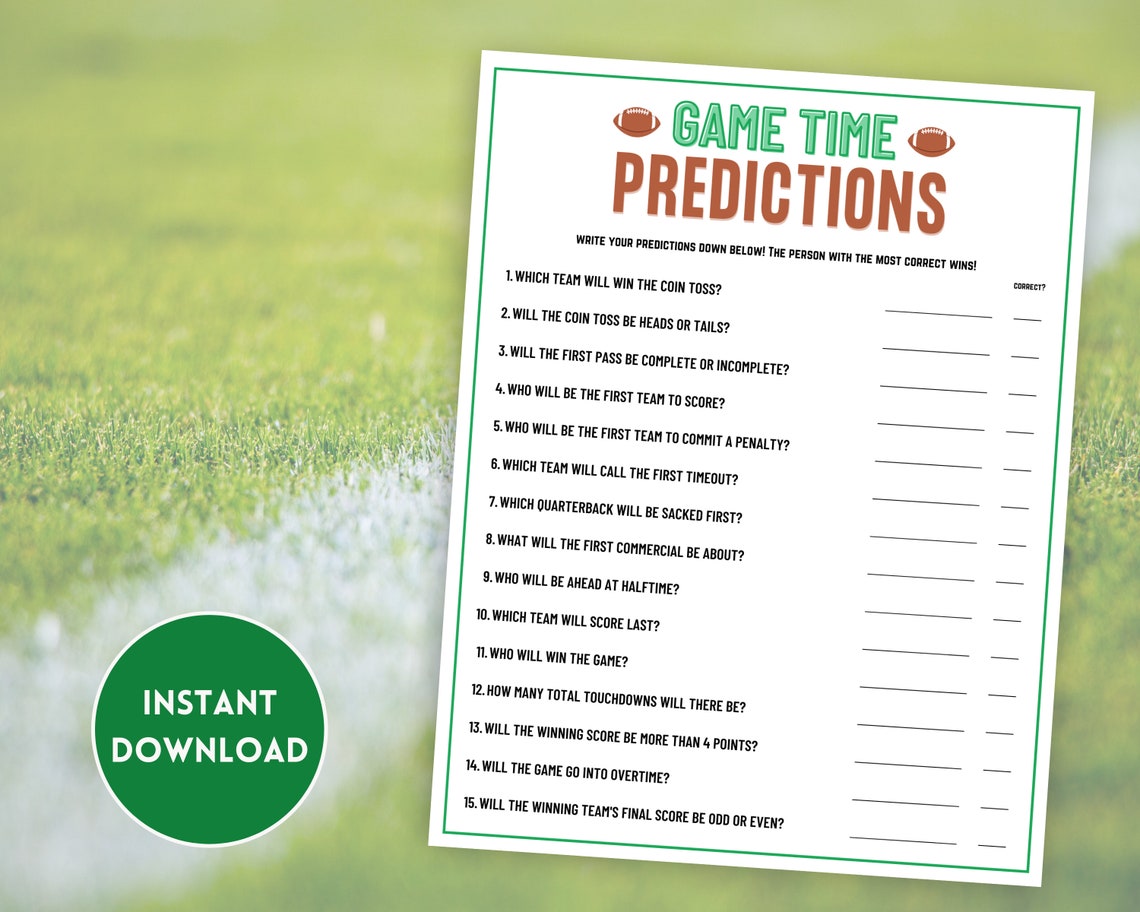 Football Game Predictions, Game Day Predictions, Football Watch Party ...