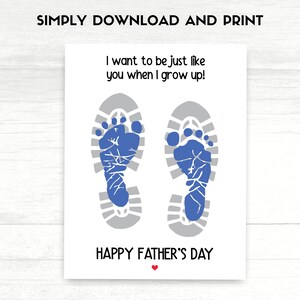 Father's Day Footprint Craft, Father's Day Keepsake Craft, Father's Day ...