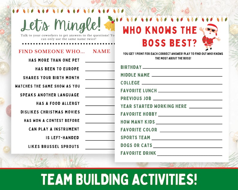 Office Holiday Party Games Office Christmas Party Games - Etsy