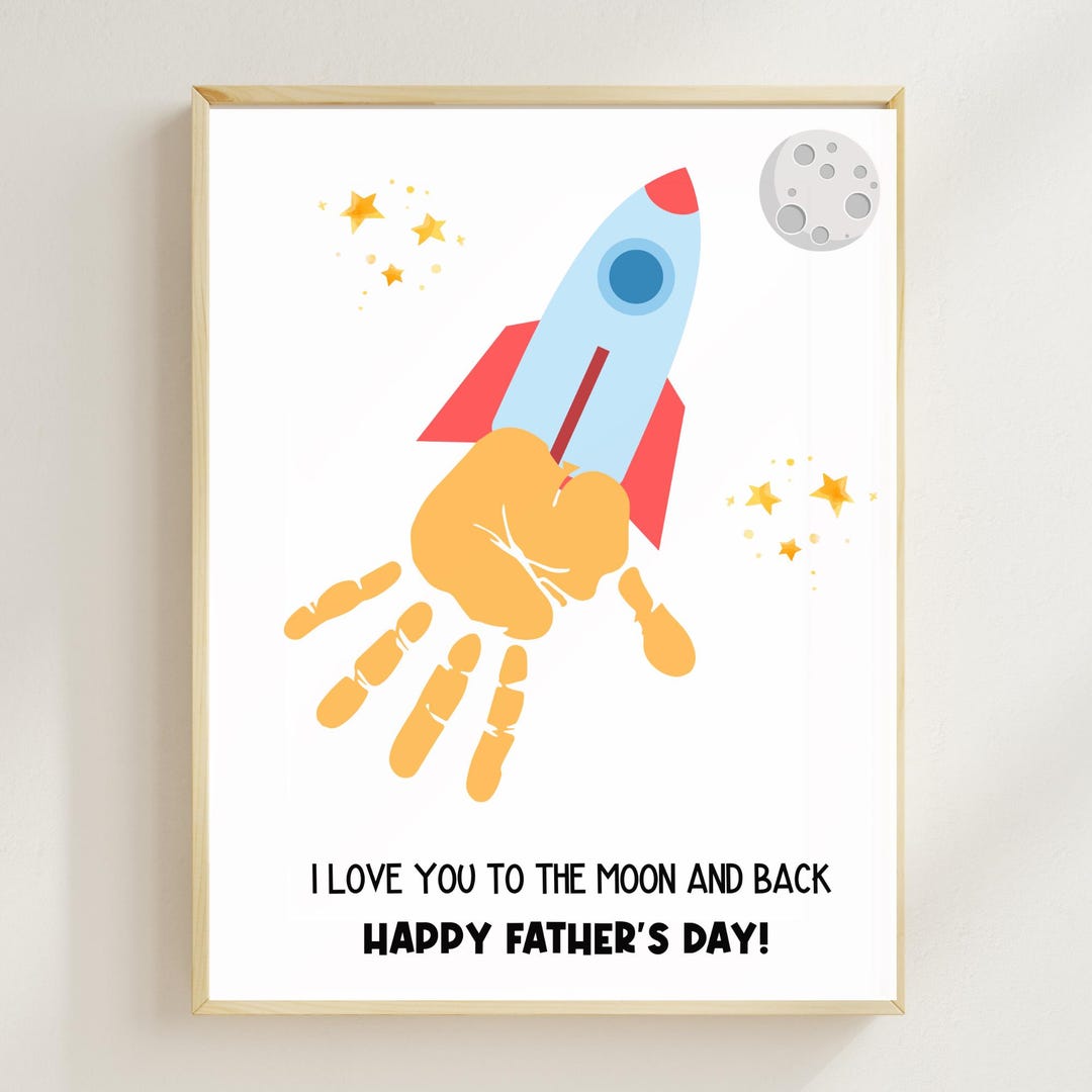 Father's Day Handprint Printable, DIY Craft Gift for Dad, Gift for Dad ...