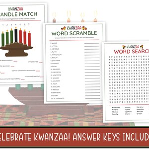 Kwanzaa Games, Kwanzaa Game Bundle, Printable Kwanzaa Games, Fun ...