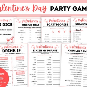 Valentine's Day Party Games, Valentine's Day Game Bundle, Valentine's ...