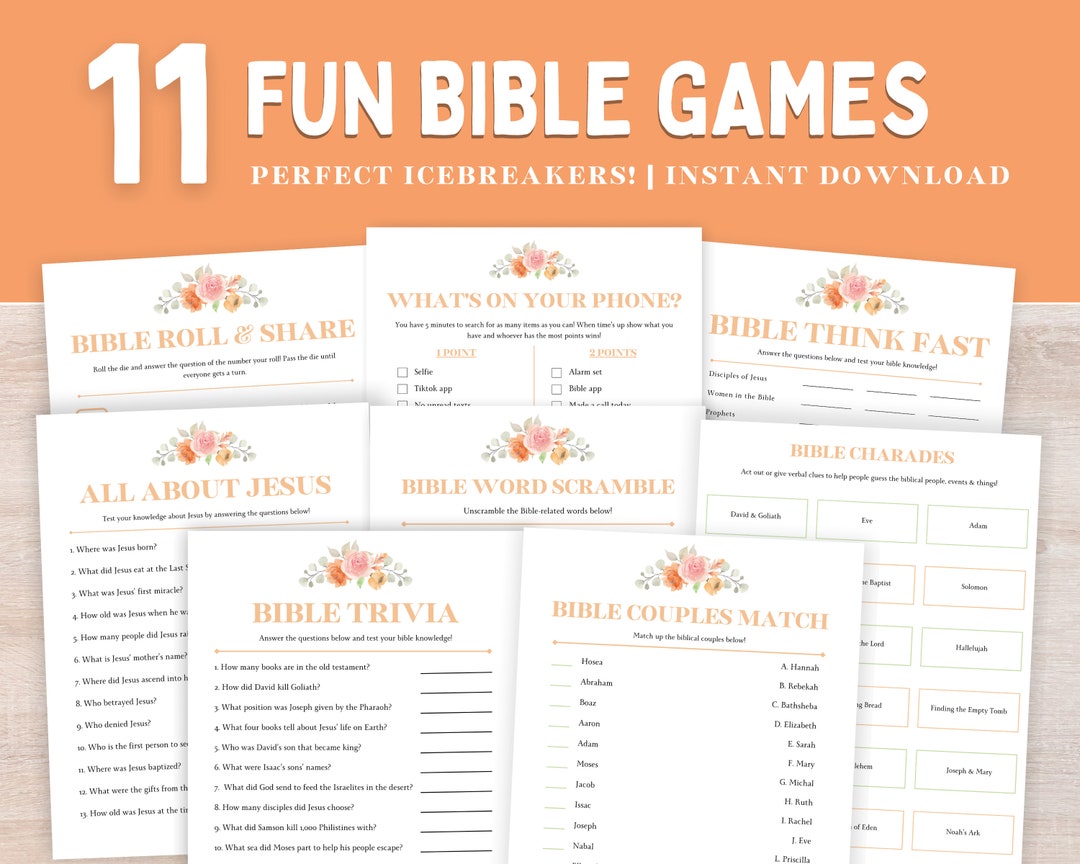 Bible Games, Church Party Games, Ministry Games, Bible Study Games ...