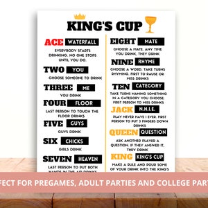 King's Cup Game, King's Cup Drinking Game, Drinking Games, Drinking ...