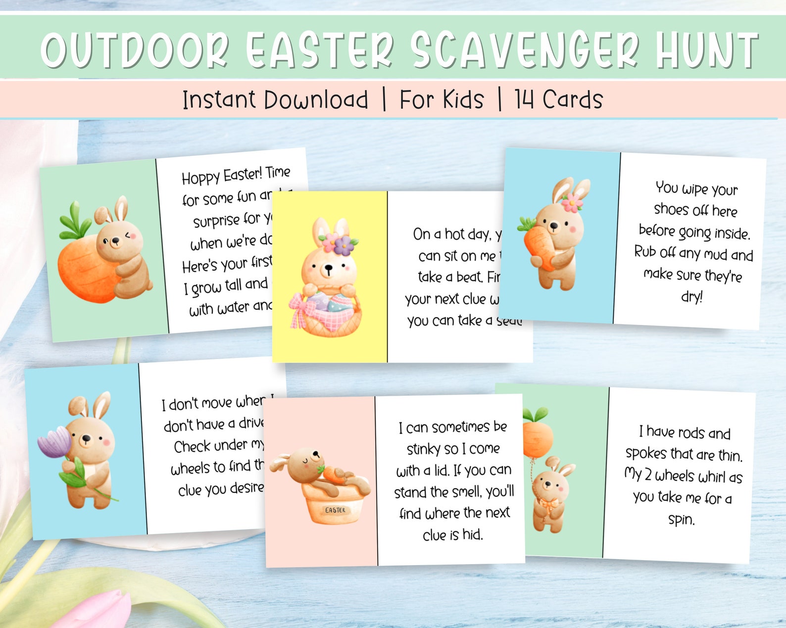 Outdoor Easter Scavenger Hunt Easter Egg Hunt Clue Cards - Etsy