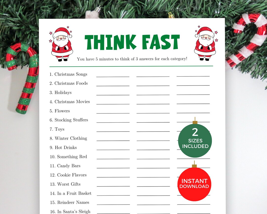 Christmas Icebreaker Game, Christmas Trivia Game, Fun Christmas Game ...