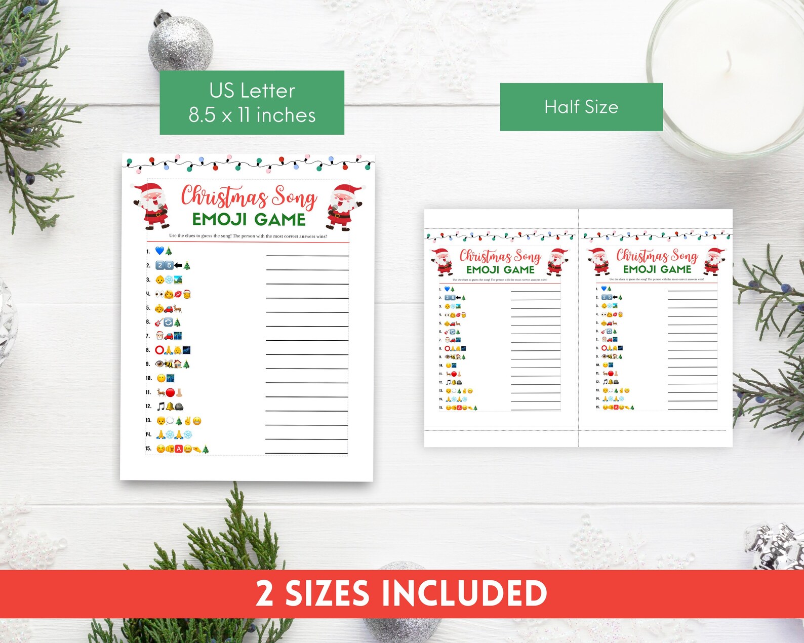 Christmas Song Trivia, Christmas Emoji Game, Fun Christmas Game, Family ...