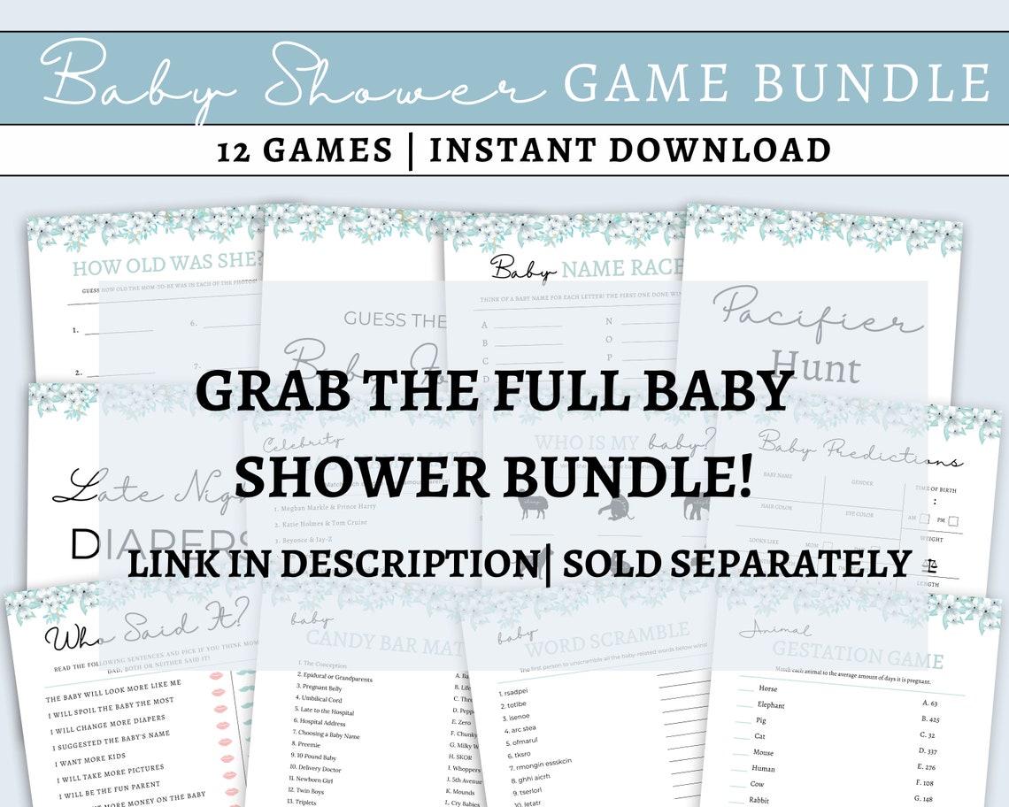 Baby Candy Match Game Baby Shower Game Printable Baby Shower - Etsy