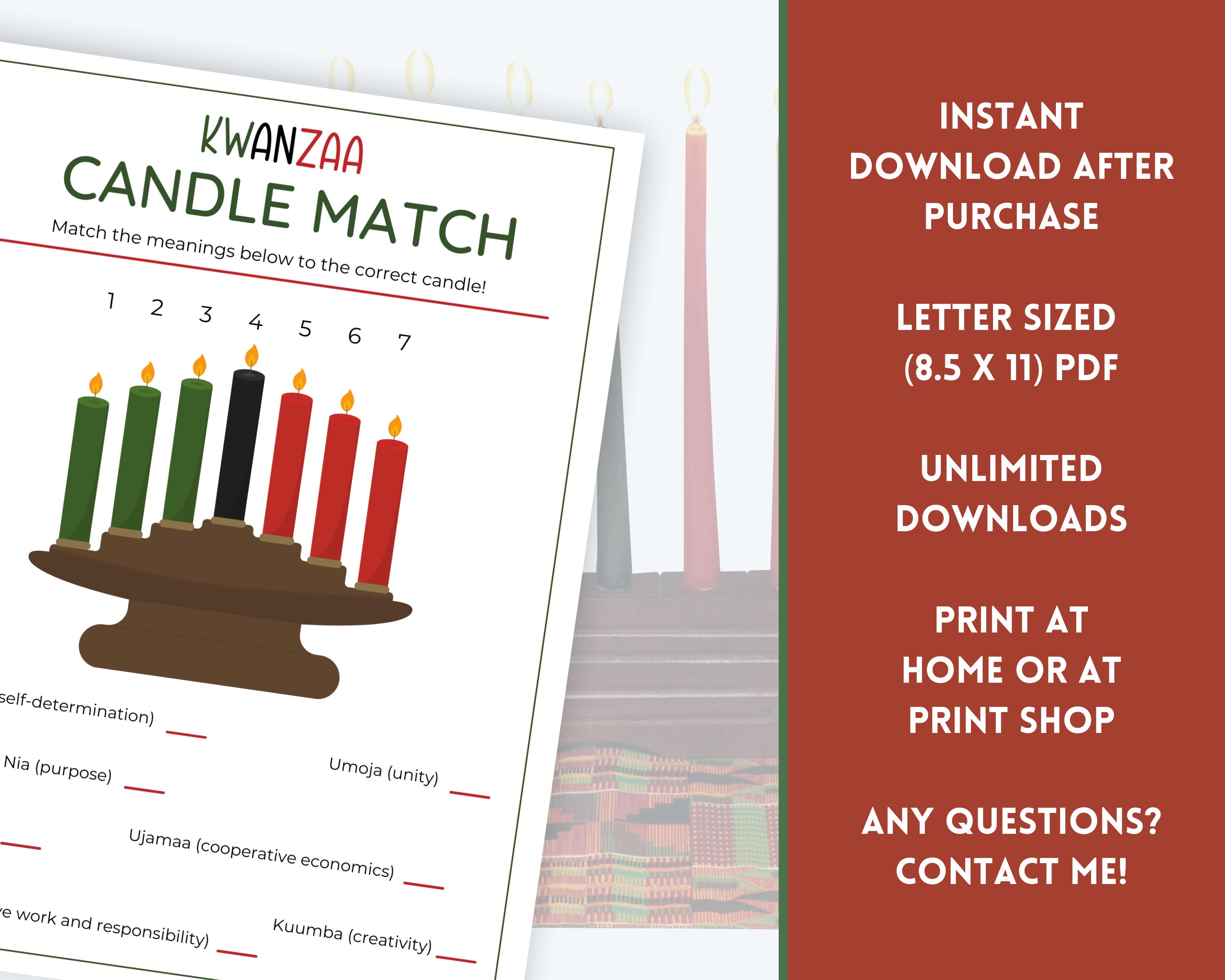 Kwanzaa Games Kwanzaa Game Bundle Printable Kwanzaa Games - Etsy