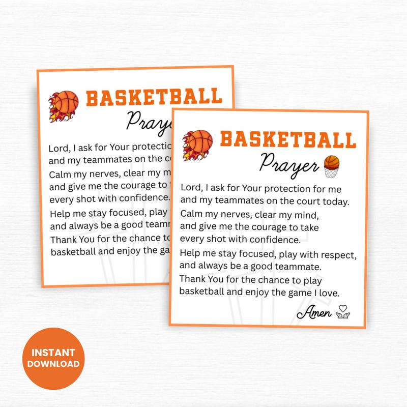Basketball Prayer - Etsy