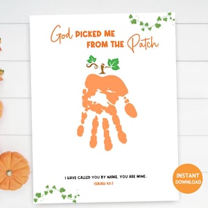 Fall Handprint Art Craft, Fall Sunday School Activity, Christian ...