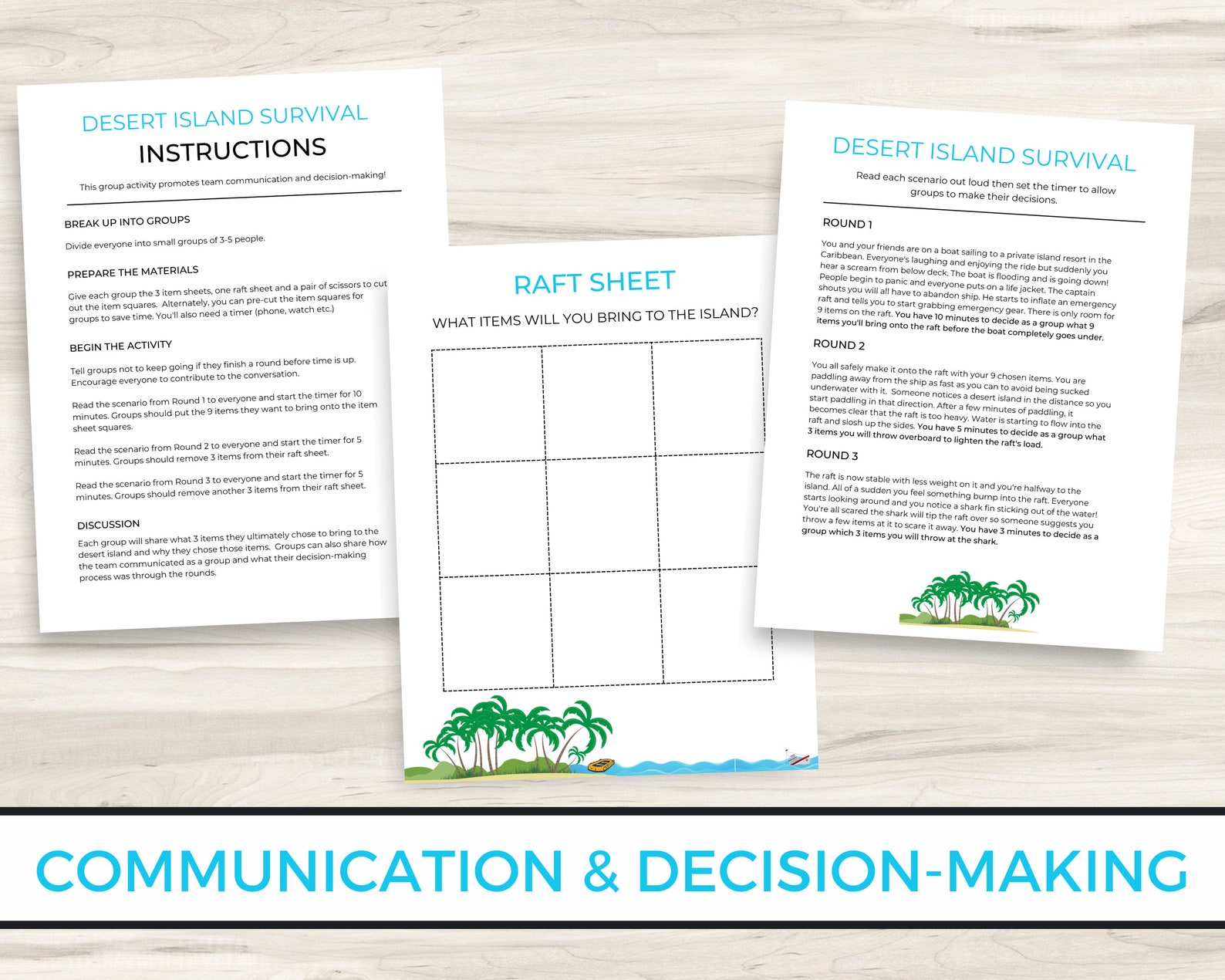 Desert Island Group Activity, Team Building Activities, Communication ...