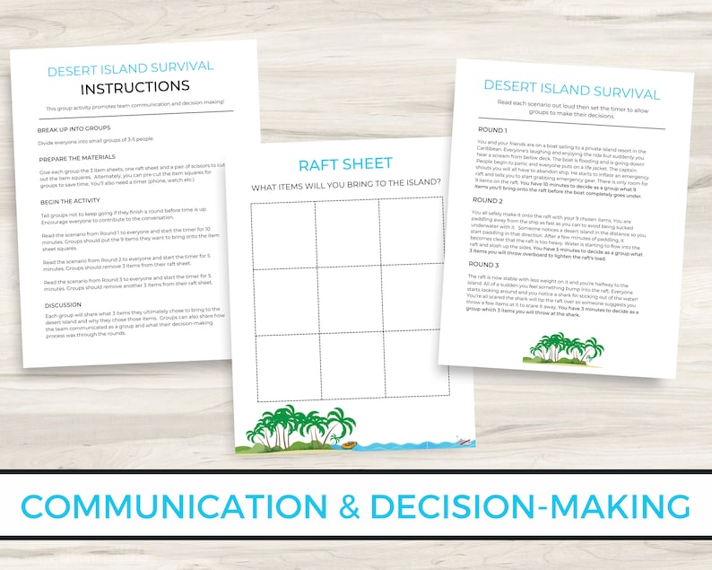 Desert Island Group Activity Team Building Activities - Etsy