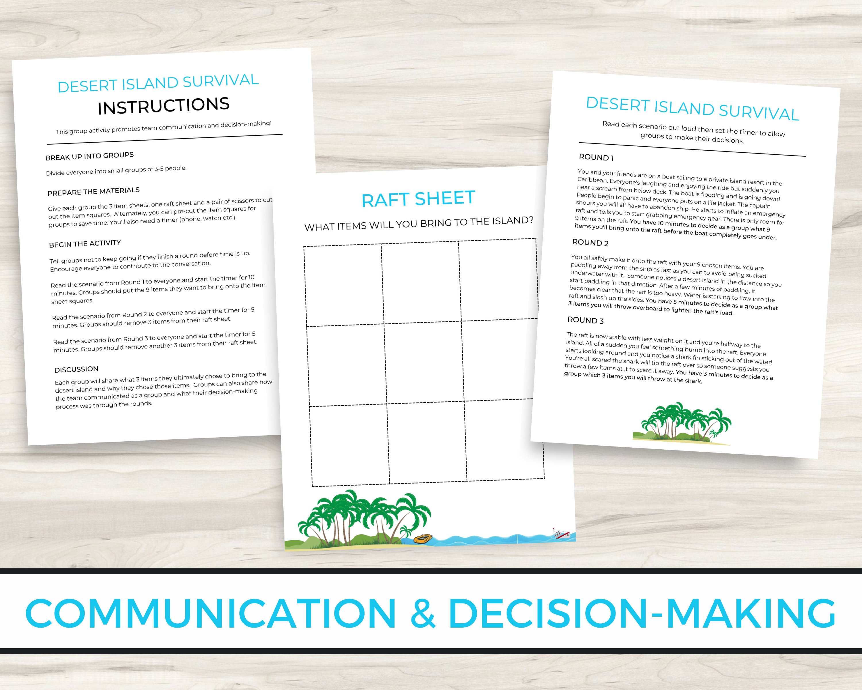 Desert Island Survival Office Party Games Work Party Game - Etsy