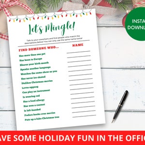 Office Christmas Party Game, Holiday Office Party Game, Office Ice ...