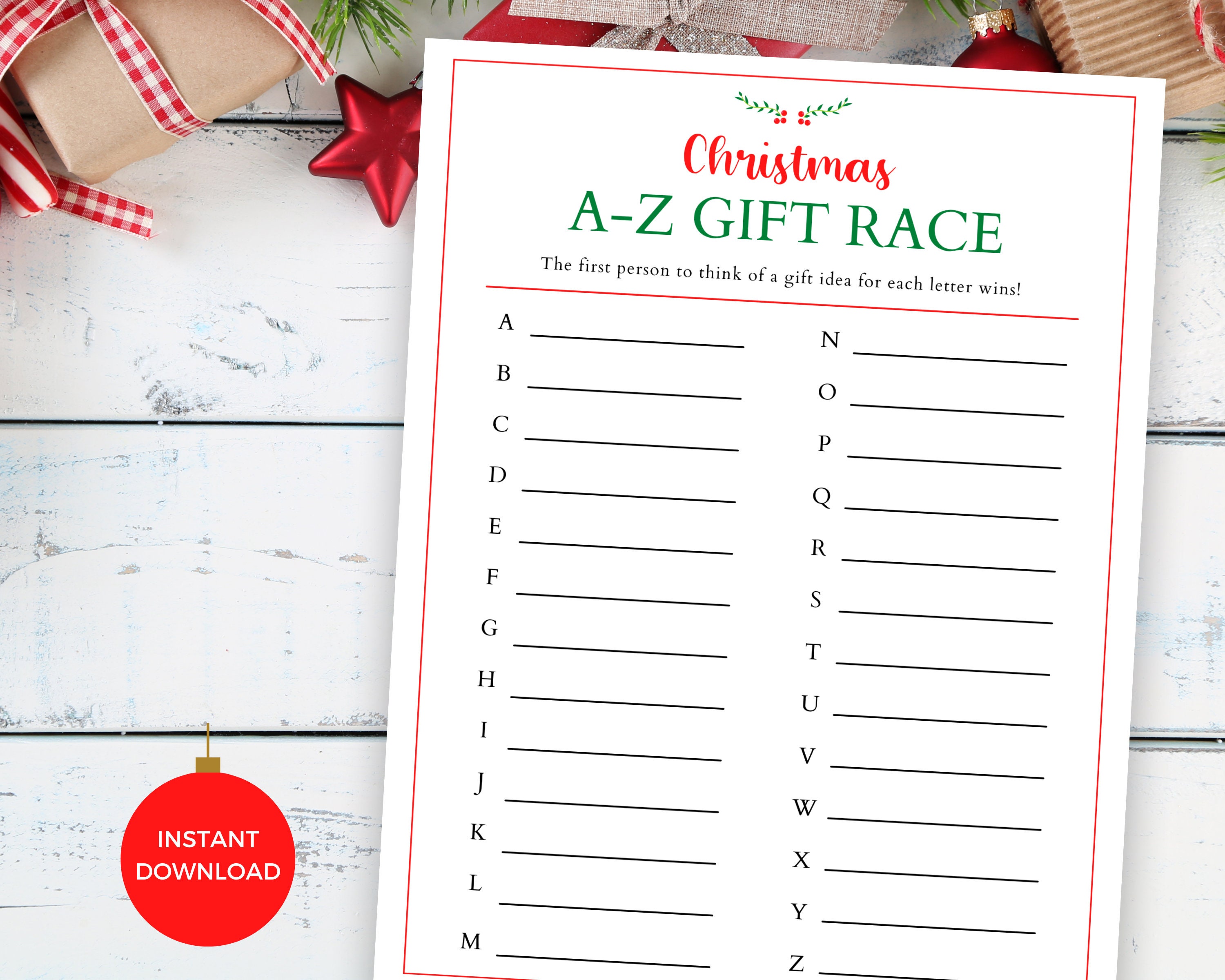 Family Christmas Game, Christmas Party Game, Holiday Game, Office Party ...