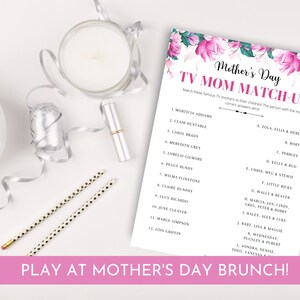 Mother's Day Game, TV Mom Matchup Game, Mother's Day Party Games ...