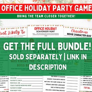 Office Holiday Party Games, Office Christmas Party Games Editable ...