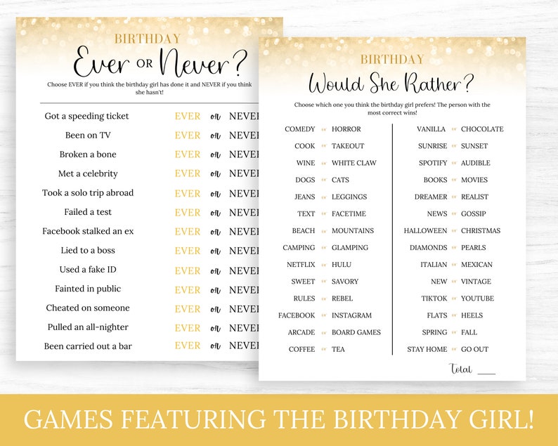 Adult Birthday Party Games Bundle Birthday Party Games for - Etsy