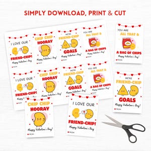 Potato Chips Valentine Cards, Classroom Valentine's Day Cards, Class ...