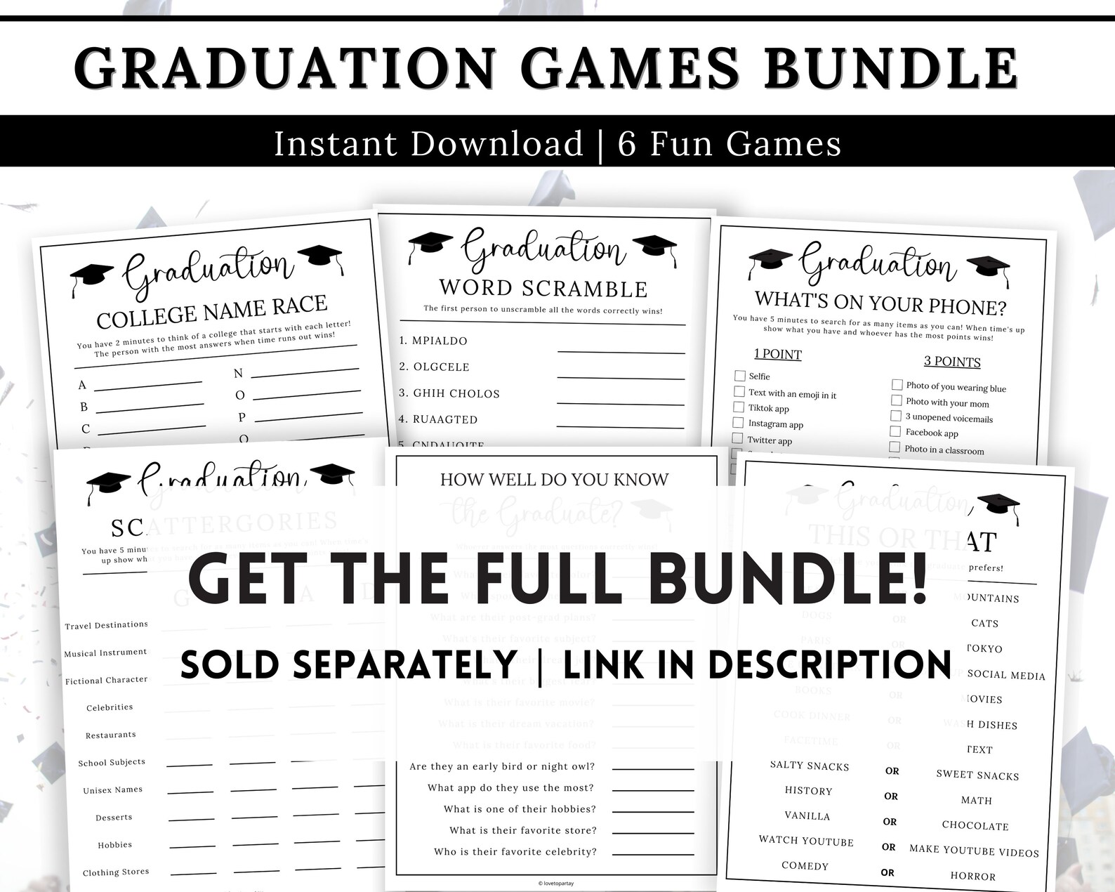 This or That Graduation Game Graduation Games Graduation - Etsy