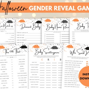 Halloween Gender Reveal Games, Gender Reveal Party Games Halloween ...