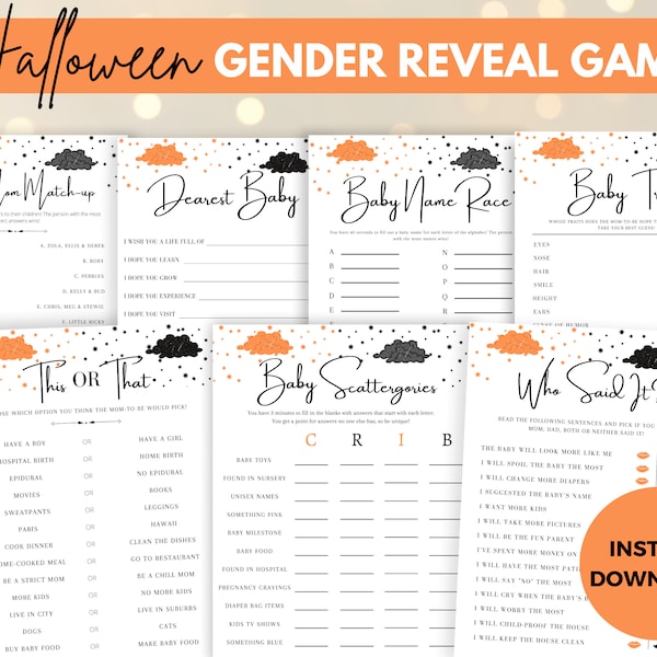 Halloween Gender Reveal - Etsy