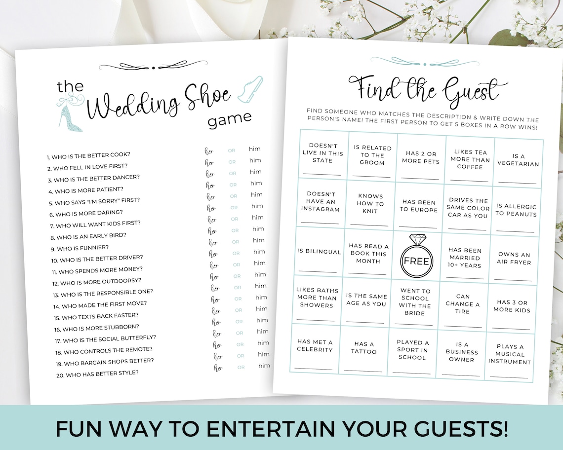 Engagement Party Games, Engagement Party Games Bundle, Engagement Party ...