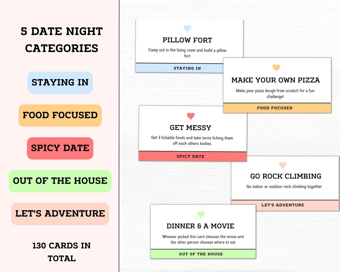 Printable Date Night Cards Date Night Coupons Date Night - Etsy UK